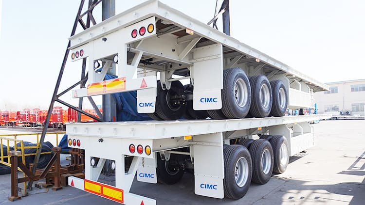 CIMC 40 Foot Tri Axle Flatbed Truck Trailer for sale in Burkina Faso